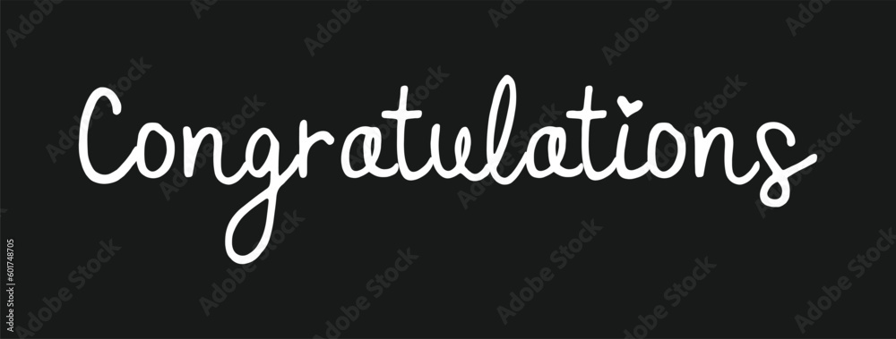 Congratulations lettering typography - Vintage, handwritten Vector ...