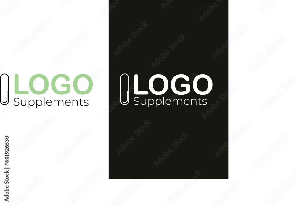 Supplement logo design new logo template new logo Stock-vektor | Adobe ...