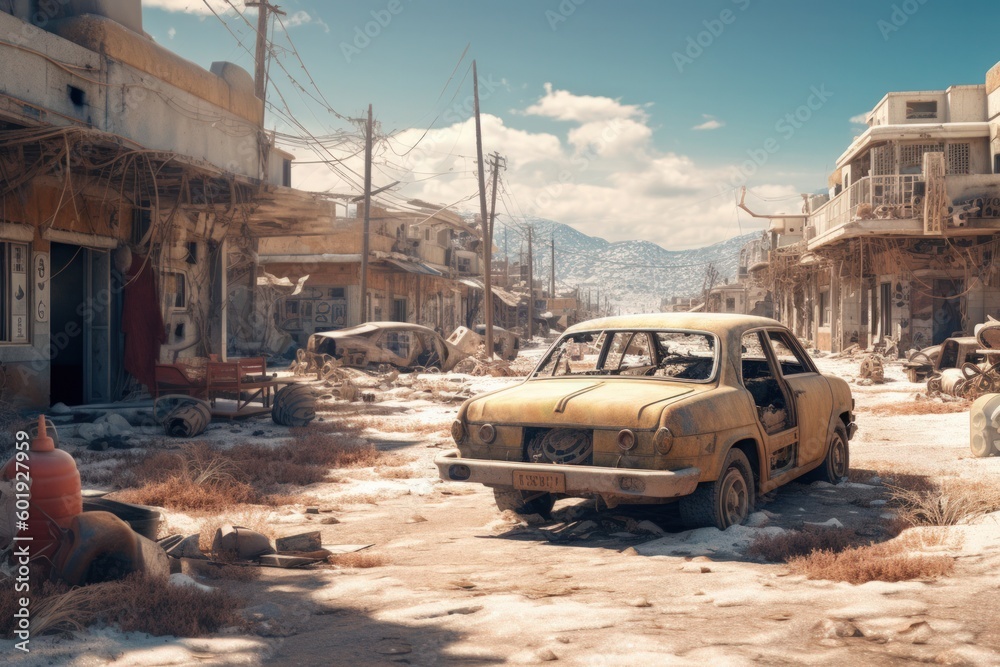 Stock-Illustration „Glimpse into Future: High-Tech Dystopia with Post ...
