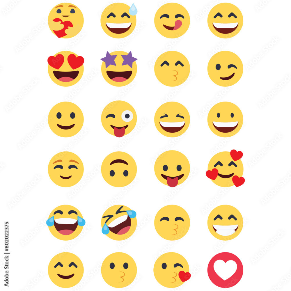 Image vectorielle Stock Emoji svg, Emoji SVG Bundle, Smiley Face Svg ...