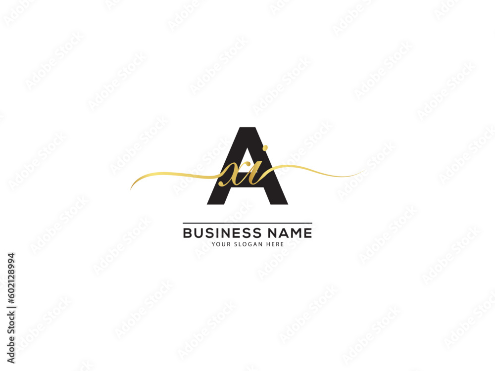 Initials Axi Alphabet Letter Logo, Signature Axi xai Logo Letter Vector ...