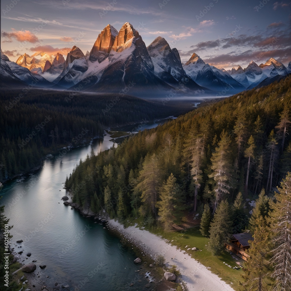 Fotografía de paisajes naturales: imágen de rios Stock Illustration ...