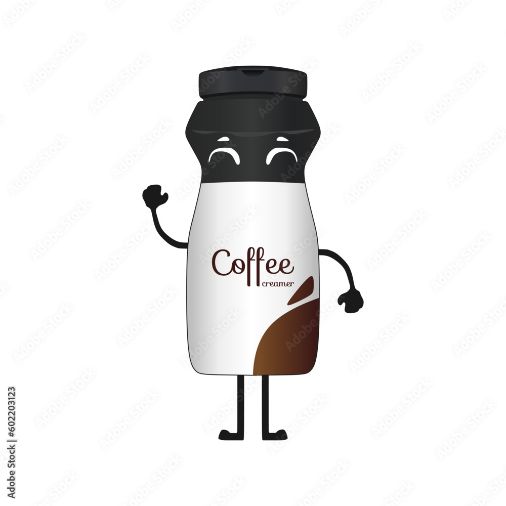 Coffee drink bottle character, cute kawaii mascot vector illustration ...