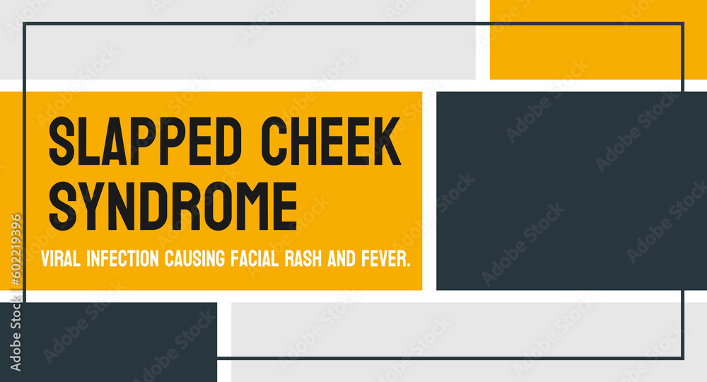 Stock-Vektorgrafik „Slapped Cheek Syndrome - Viral infection causing ...