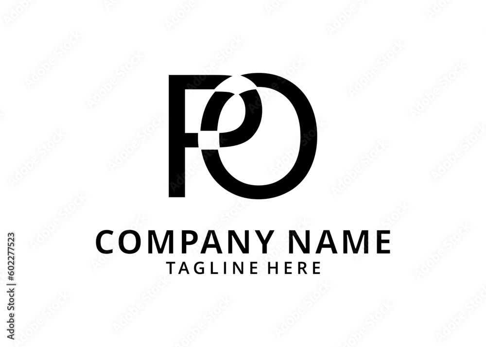 initial PO Alphabet Letters Abstract icon logo Stock Vector | Adobe Stock