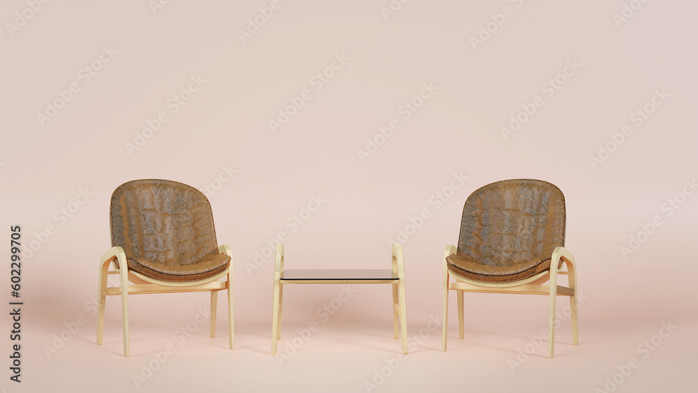 The 3D model render chair design Stock Illustration | Adobe Stock