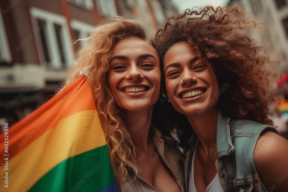 Charismatic Generative AI People at LGBTQ+ Gay Pride Parade in ...
