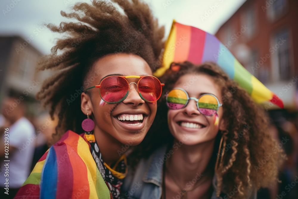 Charismatic Generative AI People at LGBTQ+ Gay Pride Parade in ...