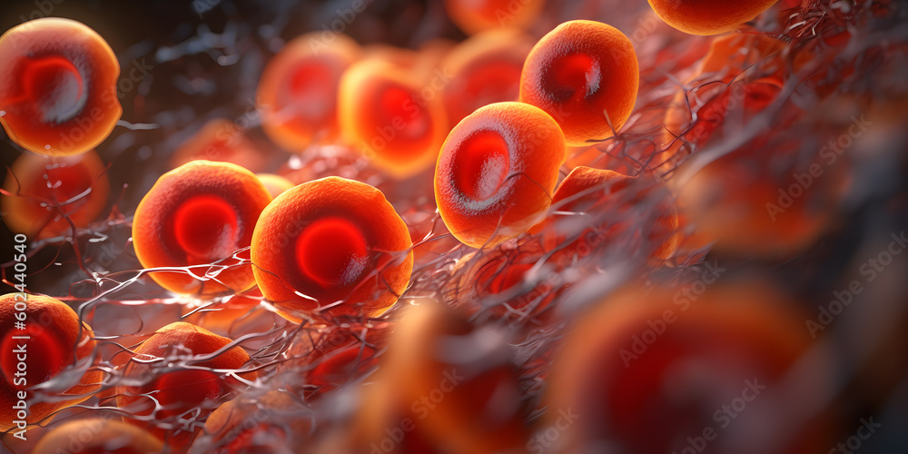 Under the microscope- background for scientific medical concept - wound ...