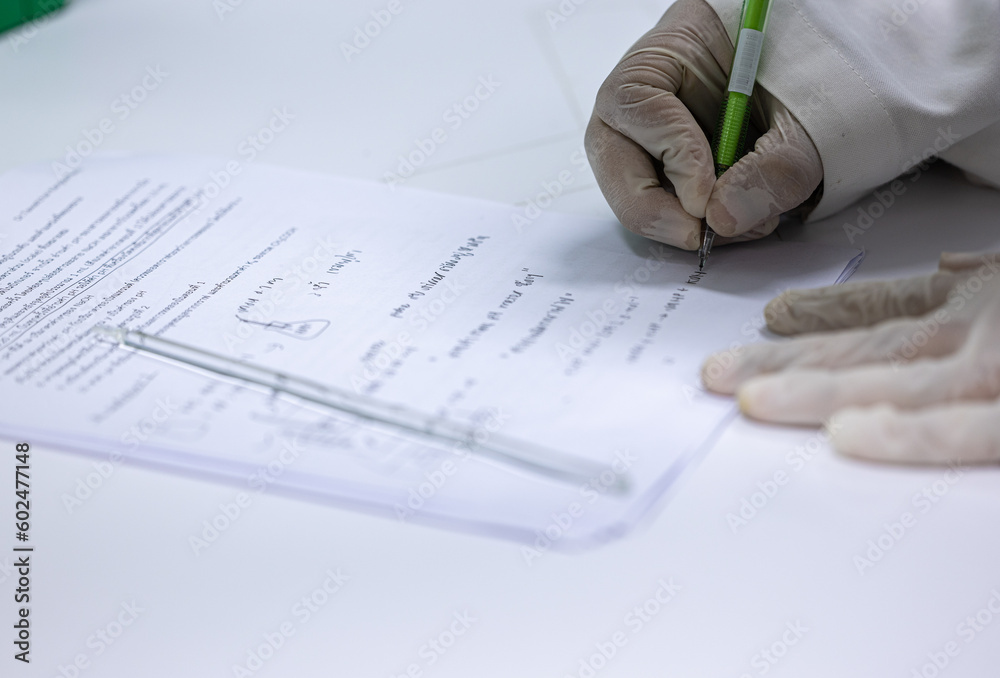 Acid-base reaction titration in Laboratory. Stock Photo | Adobe Stock