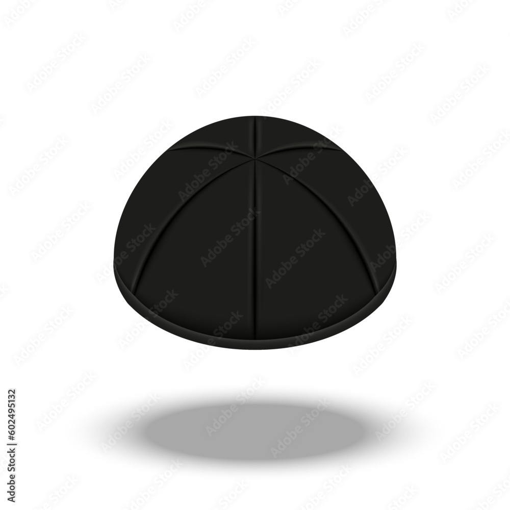 A black cloth kippah is a brimless cap traditionally worn by Jewish ...
