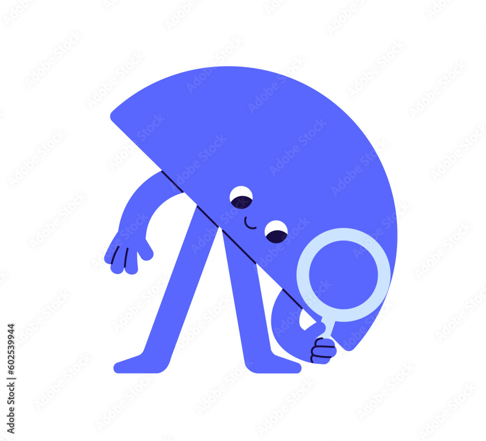 Cute geometric shape searchin, finding ideas. Funny geometry character ...