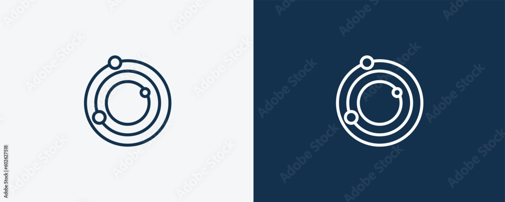 atomic orbitals icon. Outline and filled atomic orbitals icon from ...