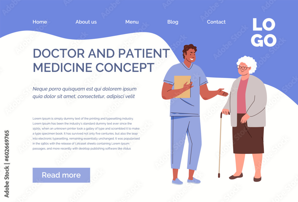 Geriatrician consults elderly woman. Health Center. Nursing care of ...