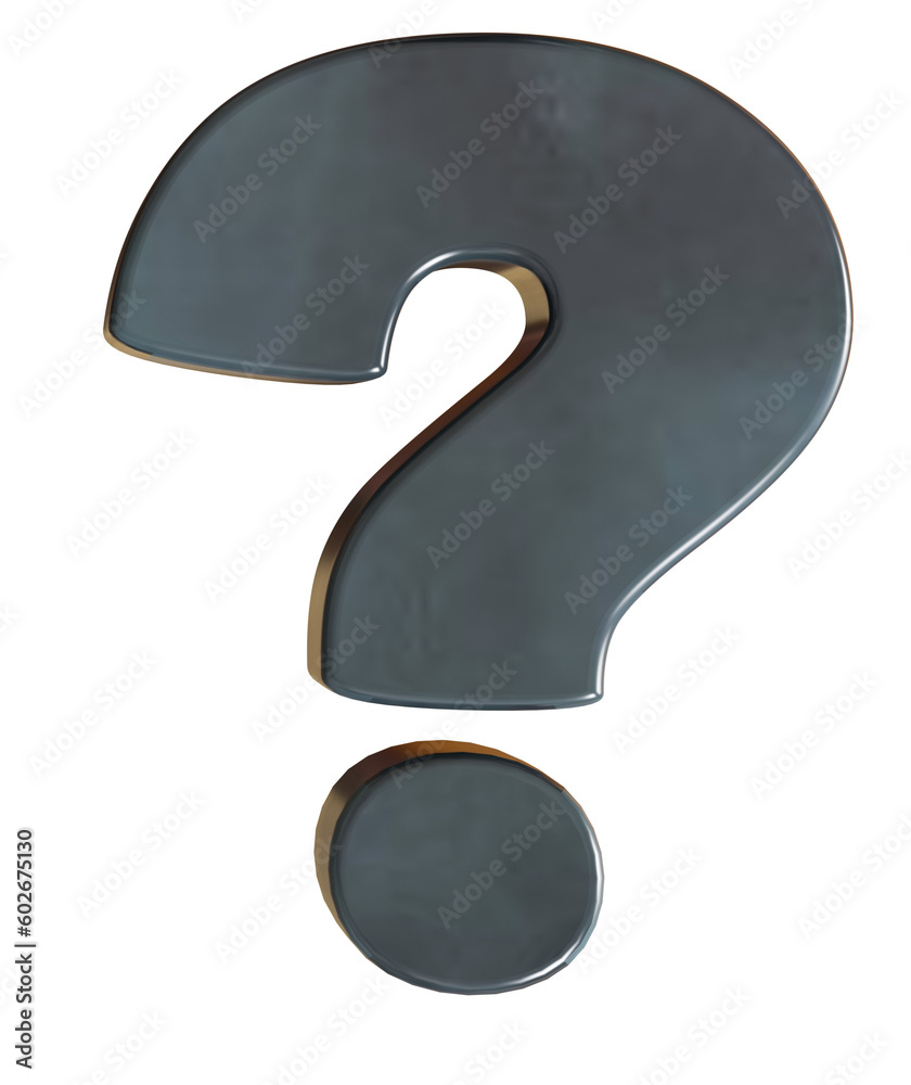 Illustration Stock Question mark, black smoked, 3d question mark in ...