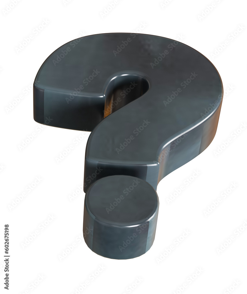 Question mark, black smoked, 3d question mark in different positions ...