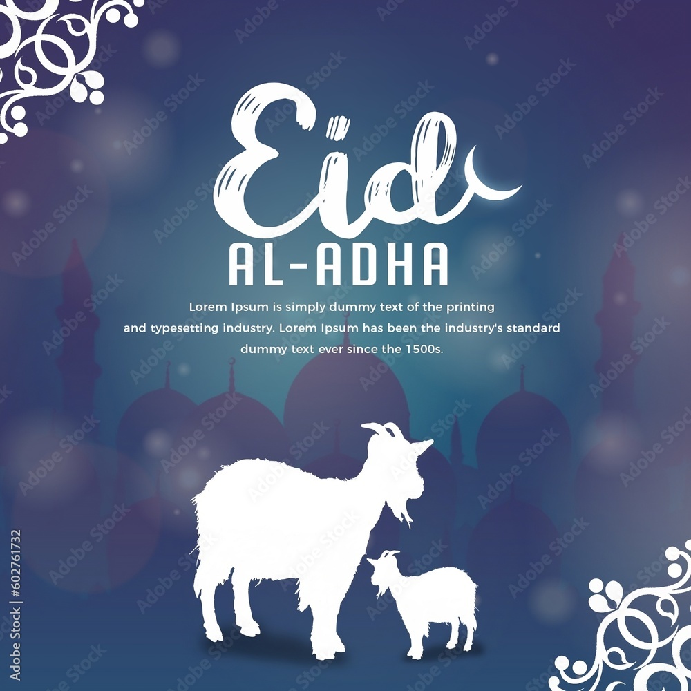 Eid al adha islamic festival arabic culture social media post design ...