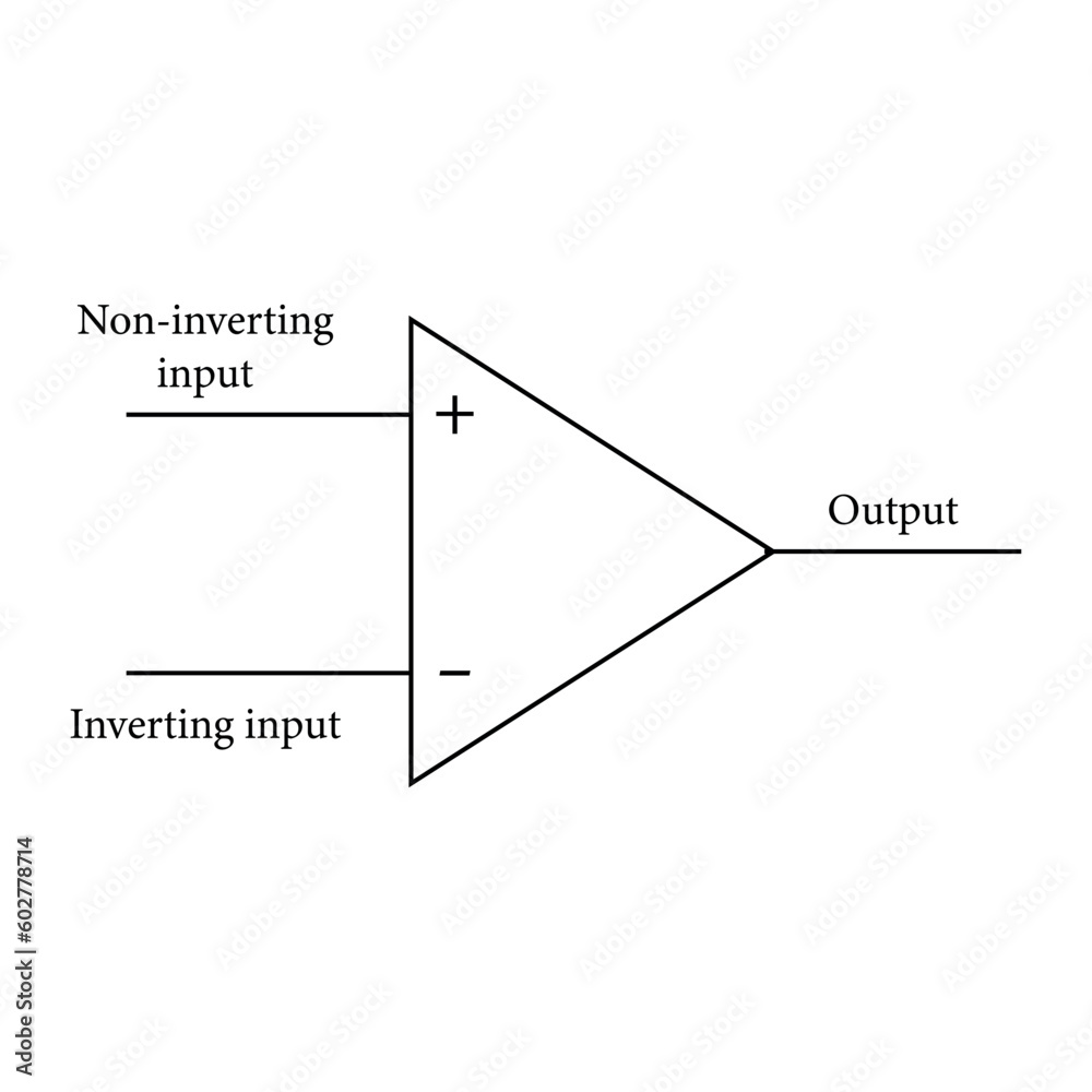 Operational amplifier symbol in physics. Op amp schematic symbol ...