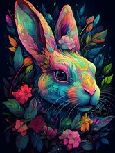 Floral Rabbit Free Stock Photo - Public Domain Pictures