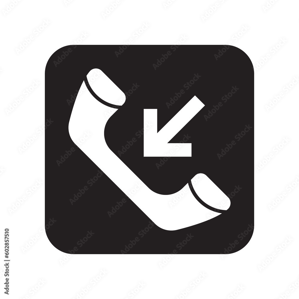 Telephone Call Icon Black and White Phone Call Accept Button,Telephone ...