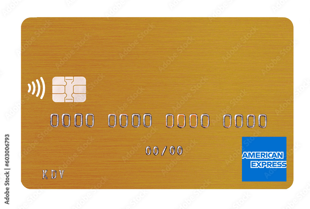American Express Credit Debit card closeup for design purpose Stock ...