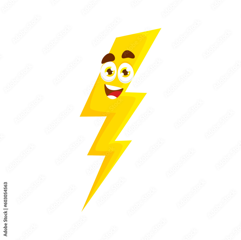 Stock-Vektorgrafik „Cartoon lightning bolt character. Isolated vector ...