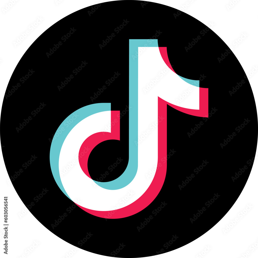 TikTok logo on a transparent background Stock Vector | Adobe Stock