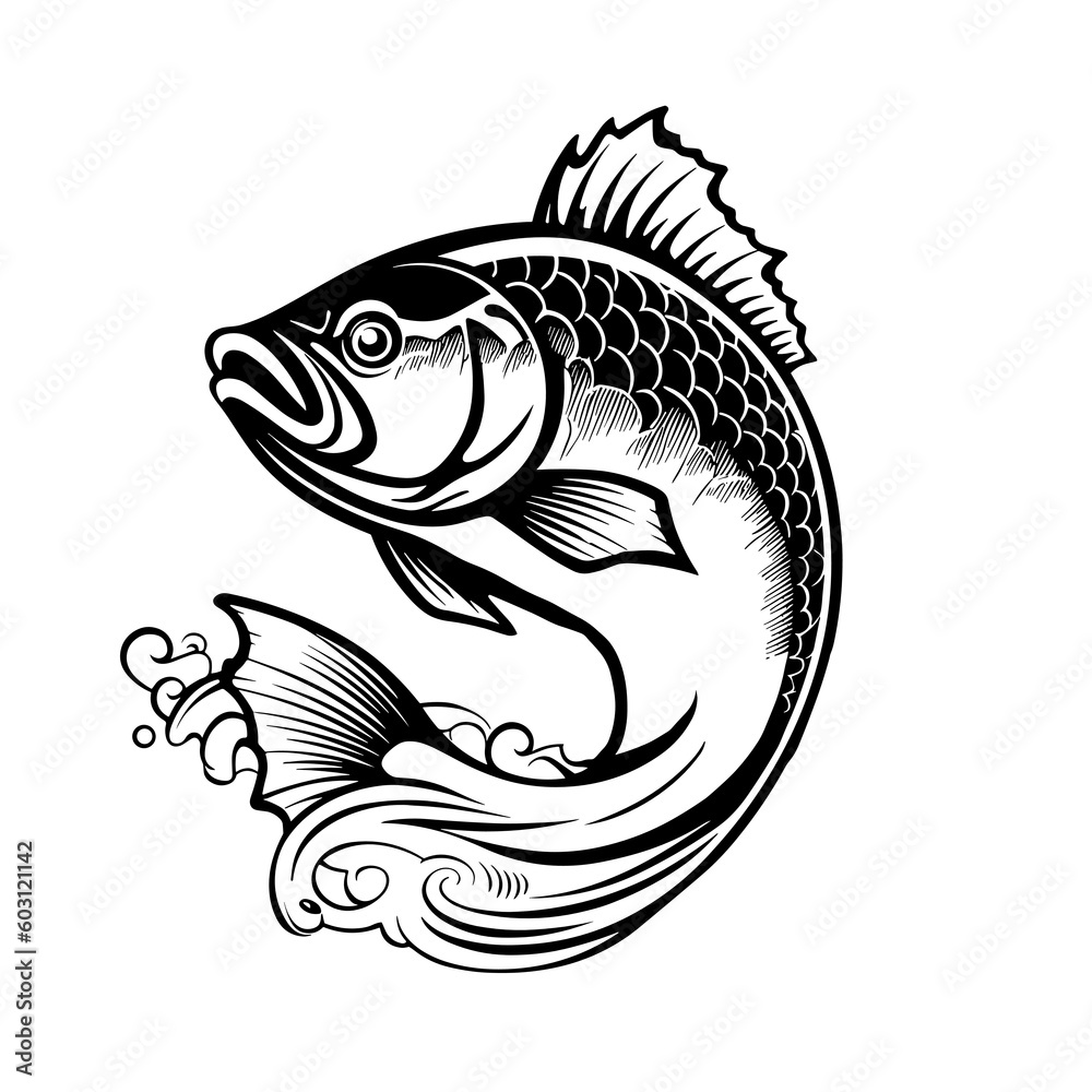 Fishing Svg, Bass Fish Svg, Fish Clipart, Fish Vector, Fish Cricut ...