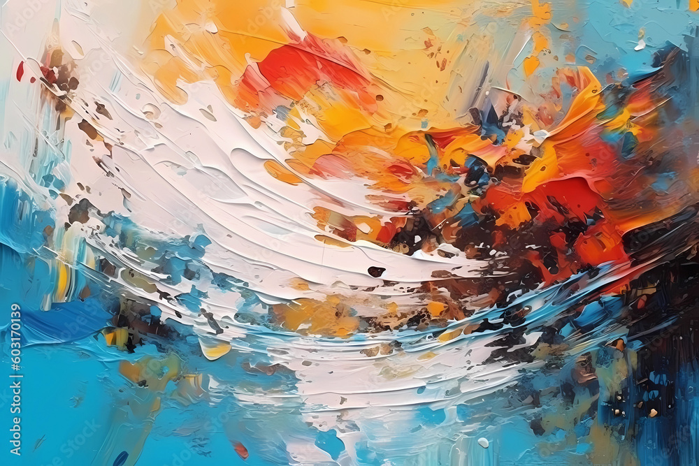 Abstract art - painting done with impasto technique Stock Illustration ...