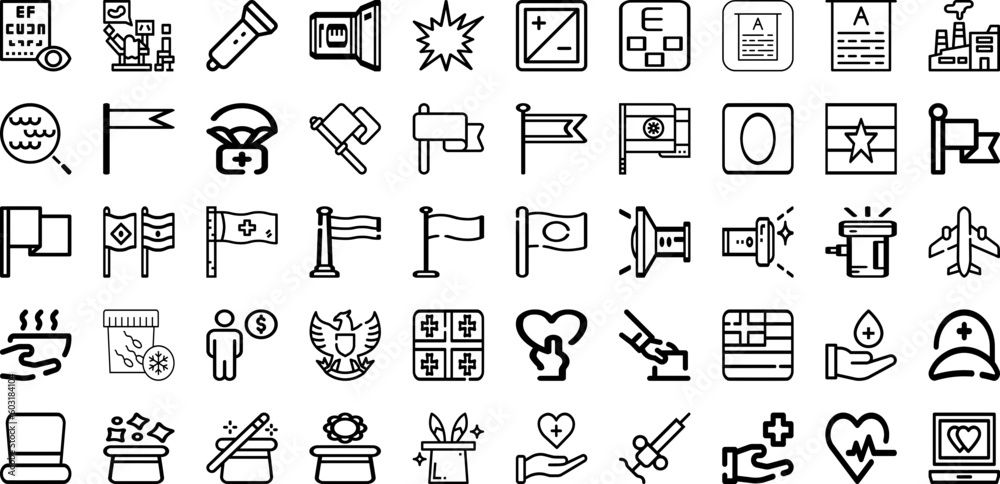 Set Of Nation Icons Collection Isolated Silhouette Solid Icons ...