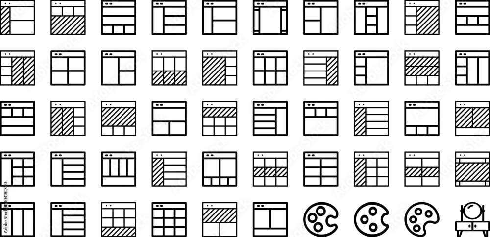 Set Of Board Icons Collection Isolated Silhouette Solid Icons Including ...