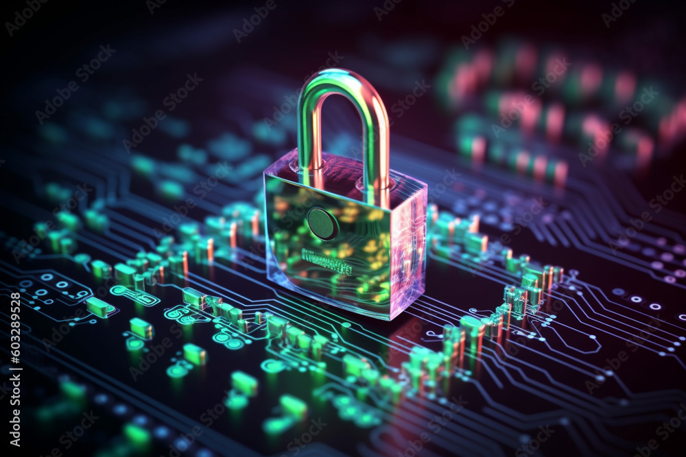 Cyber Security. Critical importance of cyber security in the digital age. Ai generated Stock ...