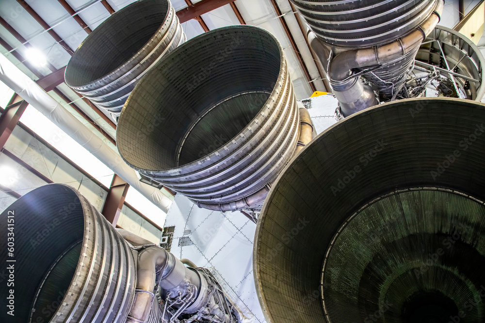 Stock-Foto „Houston USA 4th Feb 2023: give F-1 engine on first stage of ...