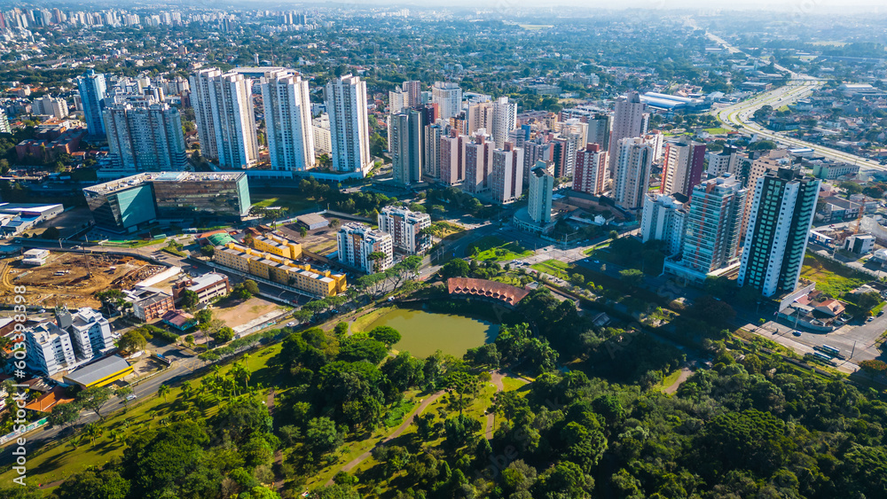 Curitiba Brazil Parana state Brazil capital city aerial cityscape ...