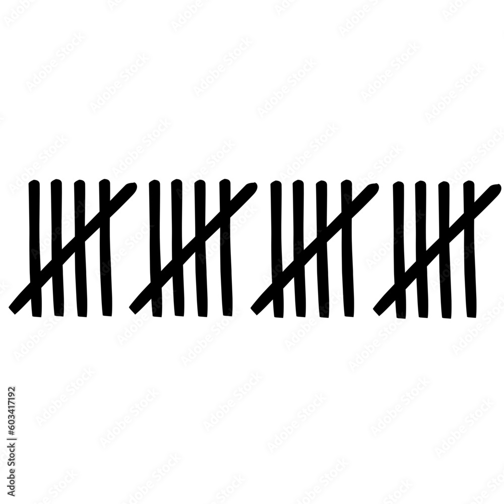 Tally Marks Illustration Stock Vector | Adobe Stock