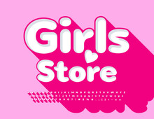 Shopping Girl Pink Poster Free Stock Photo - Public Domain Pictures
