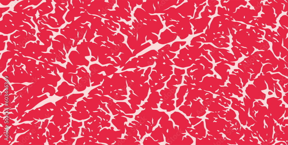 Vector meat background or pattern collection. Beef, pork and lamb meat ...
