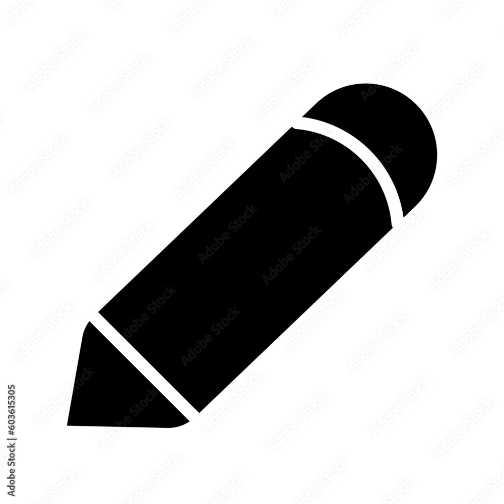 Edit Pencil Tool Bar Solid Icons and Symbols Png Illustrator Stock ...