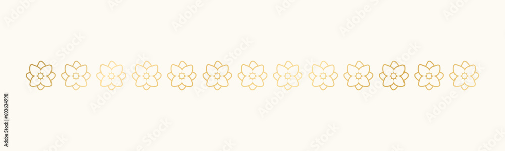 Gold floral separators border, text dividers. Line borders botanical ...