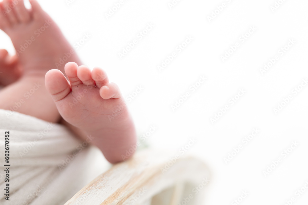 baby feet on white background Stock Photo | Adobe Stock