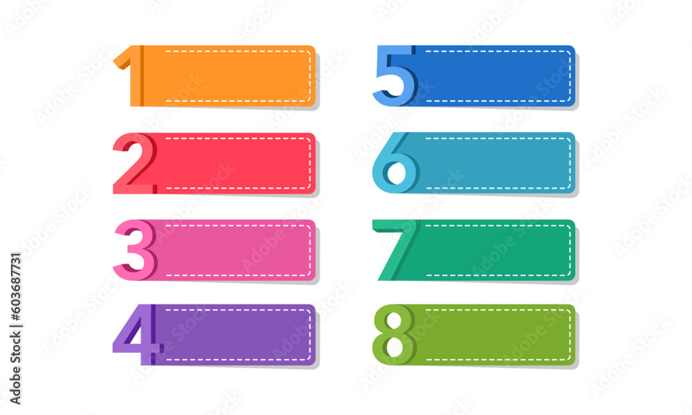 Infographic number labels template. Vector illustration. Stock Vector ...