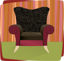 Overstuffed Green Chair Free Stock Photo - Public Domain Pictures