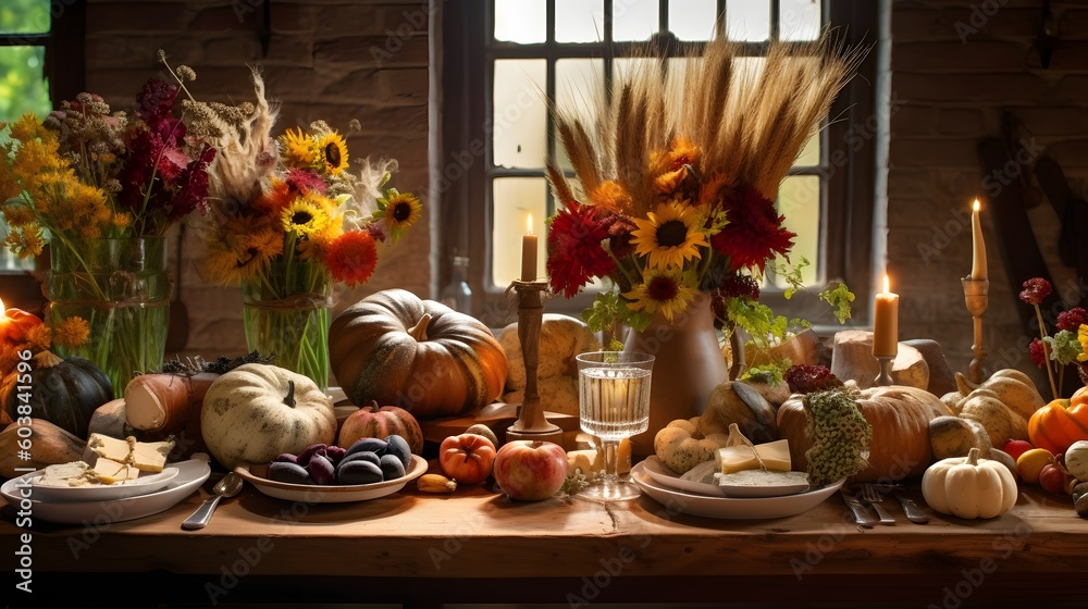 Festive Fall Harvest Banquet: A Captivating Thanksgiving Inspired Table ...