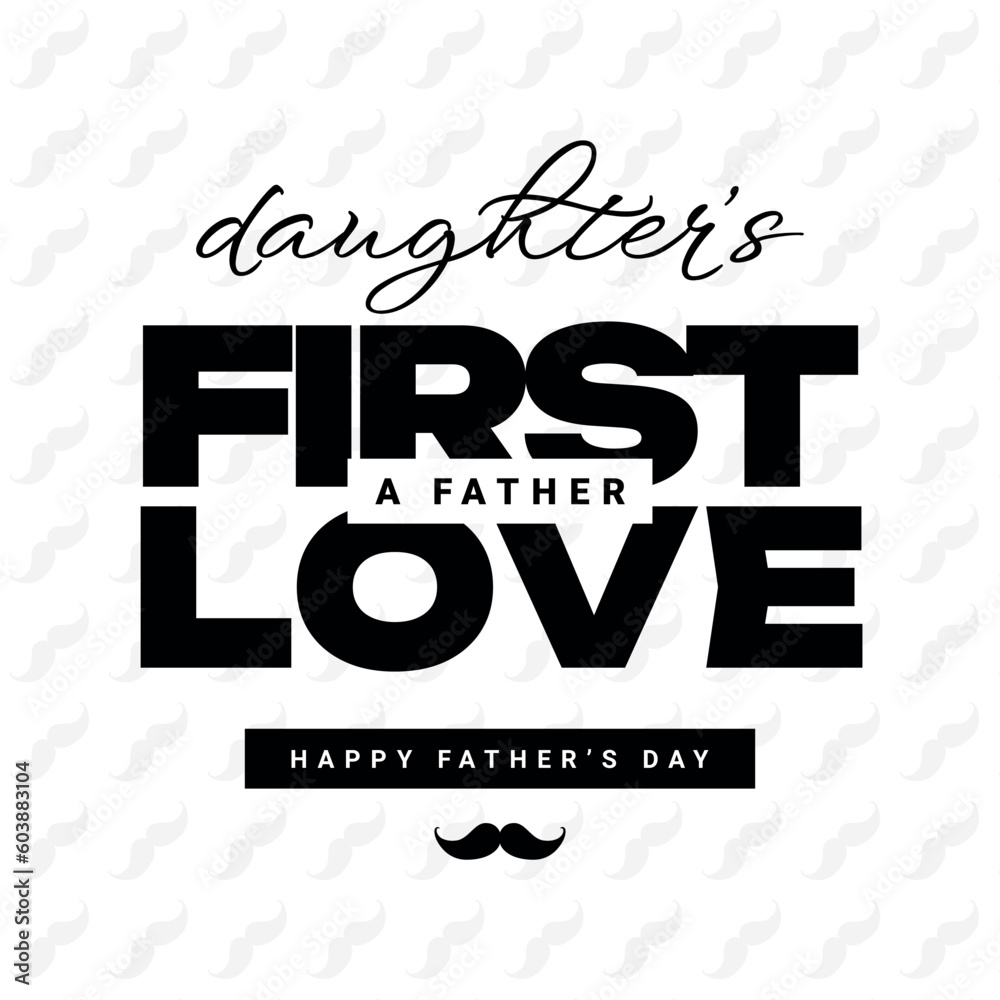 Happy Father's Day greeting social media post banner Template, love you ...