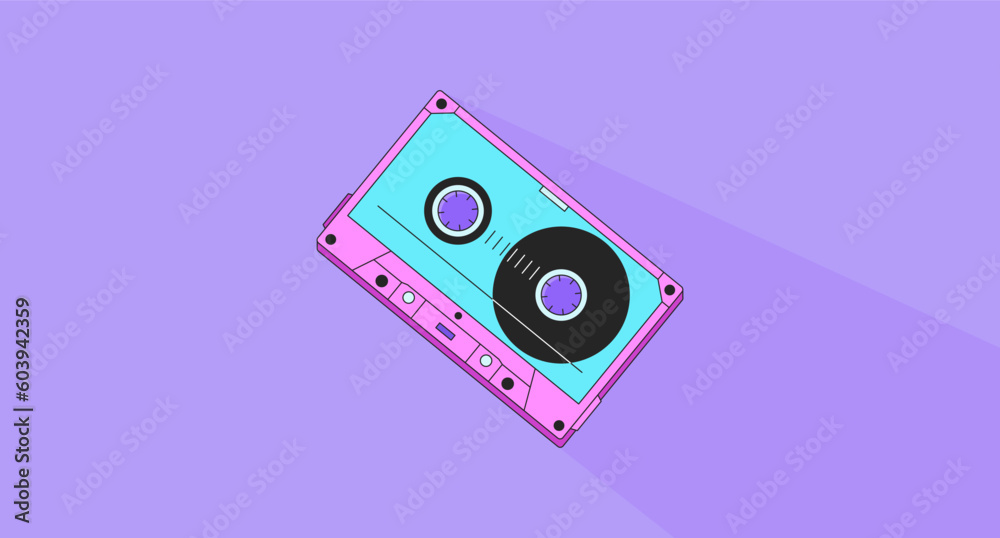 Audio cassette lo fi chill wallpaper. Oldschool equipment. Analog ...