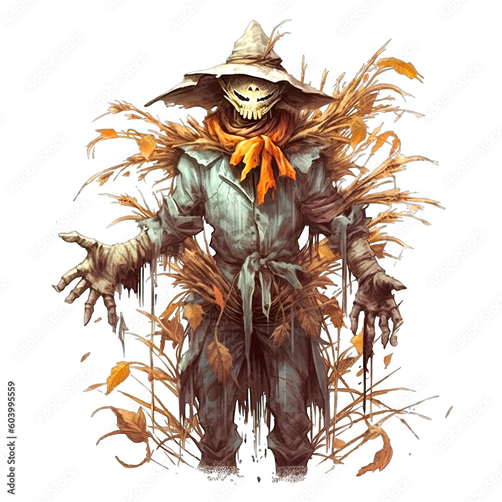 scarecrow, fantasy art, isolated on transparent background, ai ...