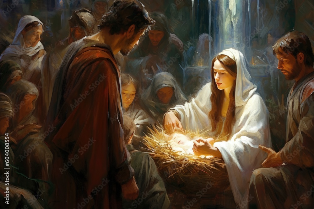Nativity scene vertep, religious concept, Star of Bethlehem. Birth of ...