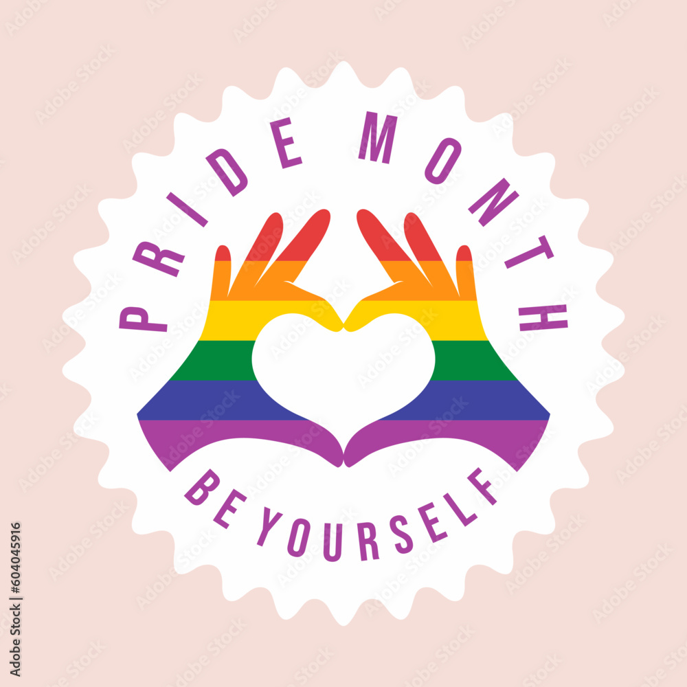 Pride month, lgbt pride, theme, icon, logo, template for posts, signs ...