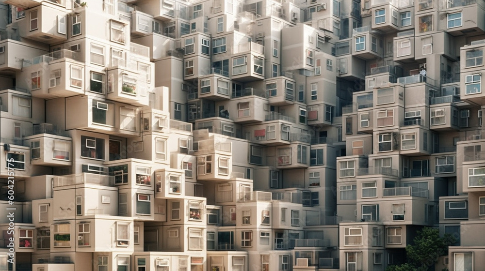 abstract, real estate market or apartment search, micro apartments ...