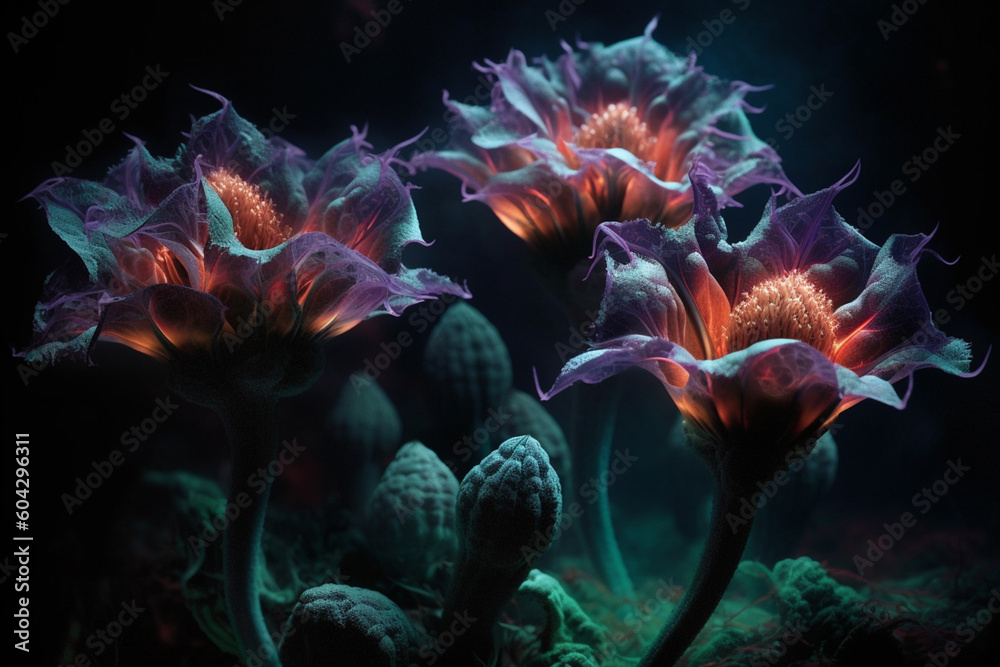 Plants of extraterrestrial civilizations. Flowers from another planet ...